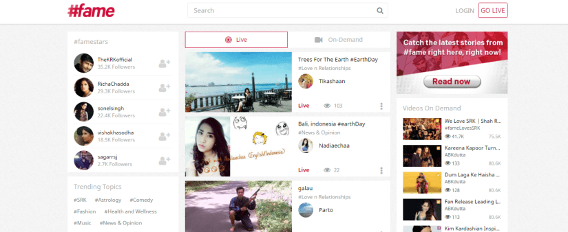 Live video social platform #fame hadir di Indonesia